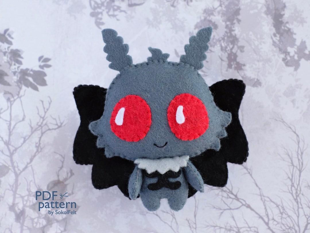 Baby Mothman Felt Toy Sewing PDF and SVG Pattern, Cryptid Creature ...