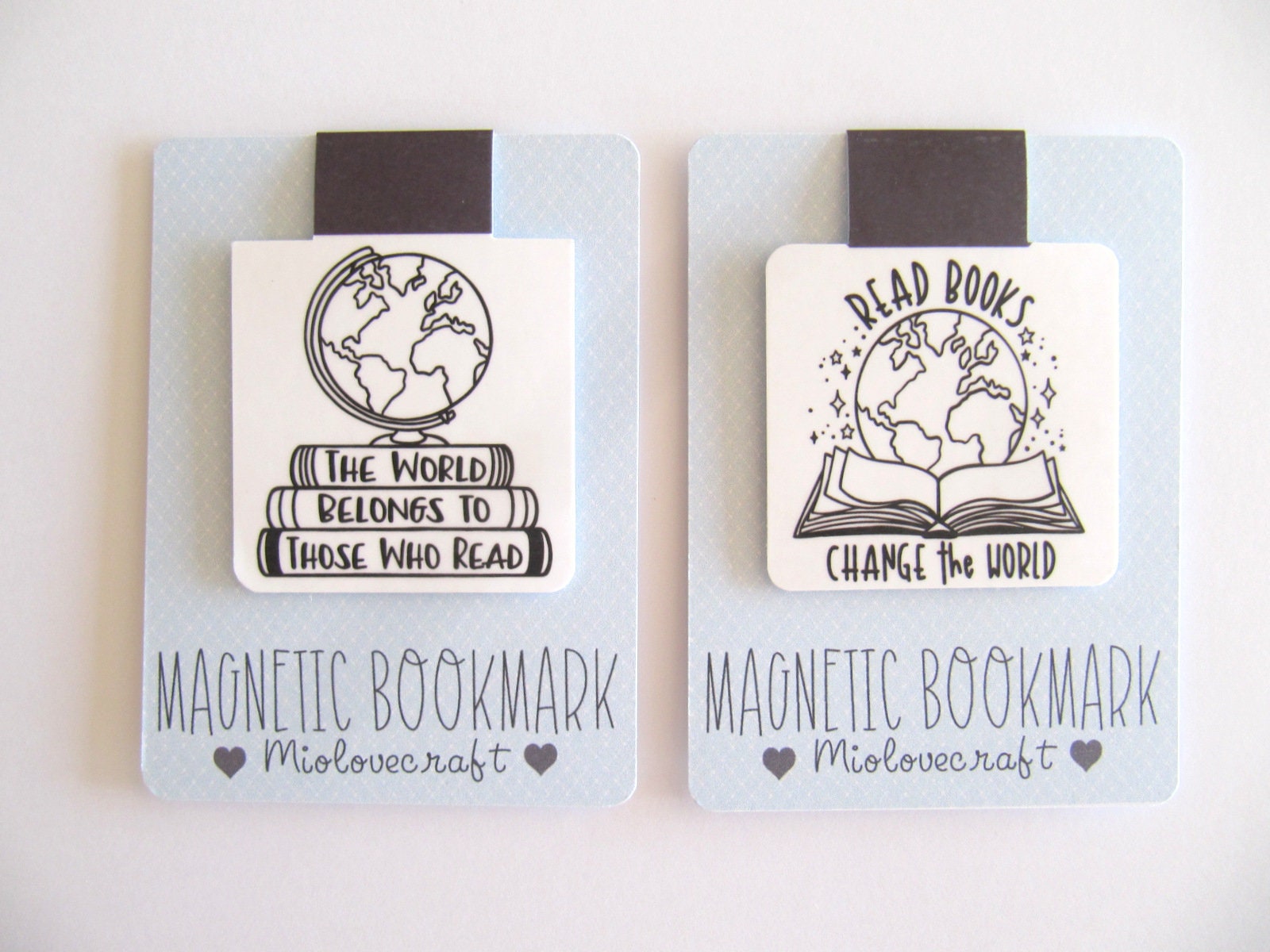 Magnetic Bookmarks, Bookmark World Map, Black and White Bookmarks, Book ...