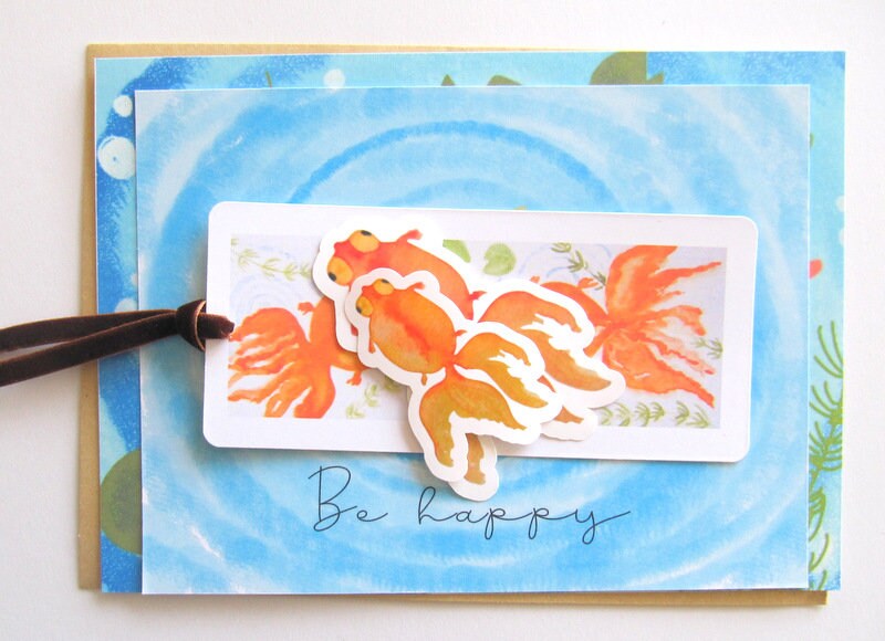 Goldfish Bookmark, Goldfish Sticker Set, Goldfish Set, Goldfish Cards ...