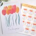 Tulpen Sticker Sheet, Tulpen Aufkleber, Agenda Sticker, Journal ...