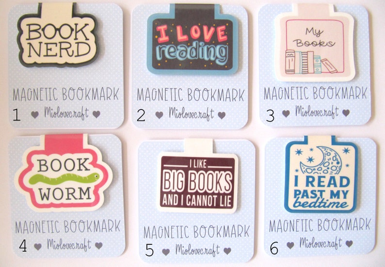 Magnetic Bookmark, Gift for a Reader, Magnet Bookmark, Bookmark - Etsy