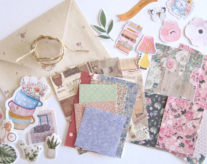 Scrapbooking Set, Journal Paper Set, Paper Romance, Craft Paper, Junk ...