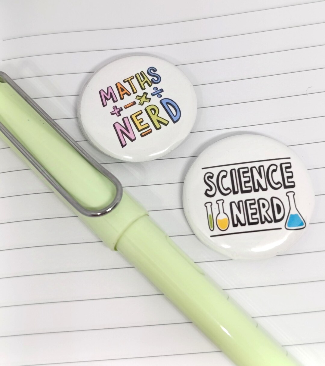 Button Pins Science, Gift for Mathematics Lovers, Brooch I Love ...