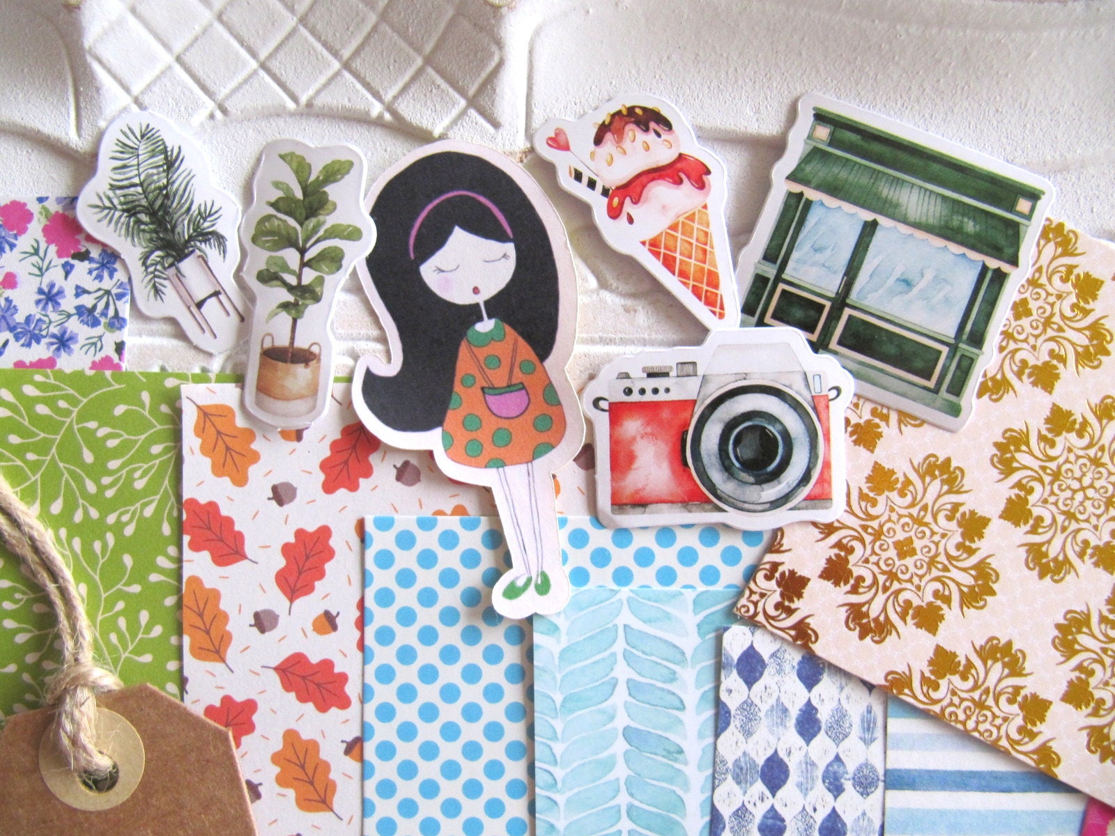 Scrapbooking set Bullet journal papier set papier romantik - Etsy.de