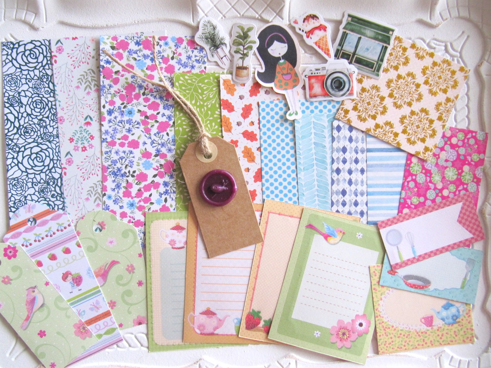 Scrapbooking set Bullet journal papier set papier romantik - Etsy.de