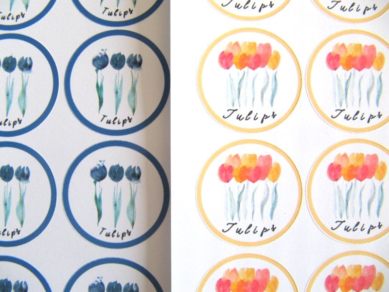 Tulpen Sticker Sheet, Tulpen Aufkleber, Agenda Sticker, Journal ...