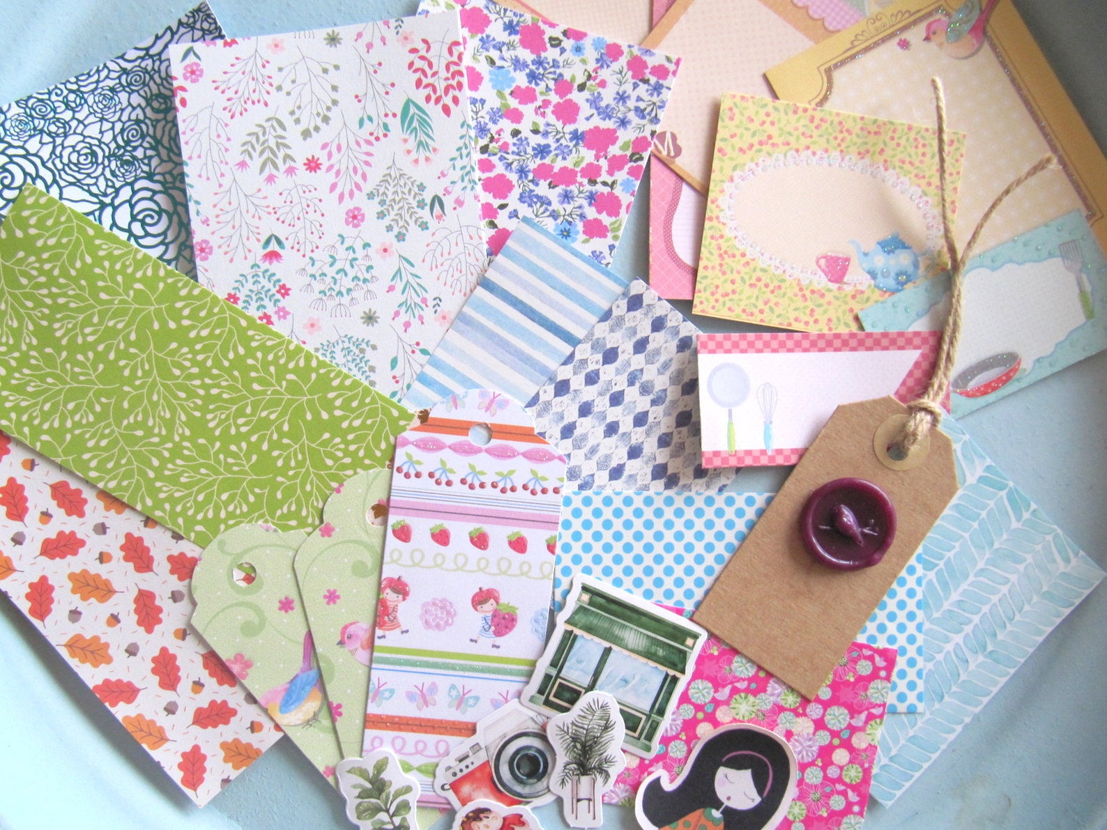 Scrapbooking set Bullet journal papier set papier romantik - Etsy.de