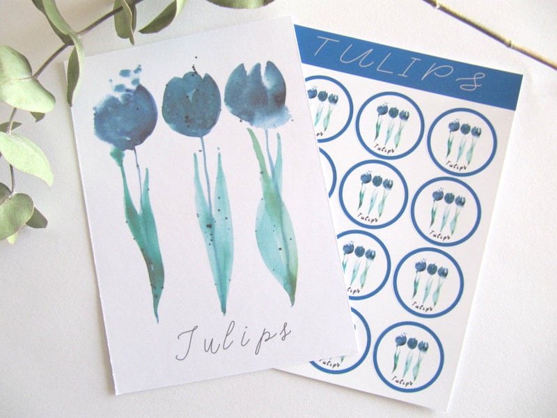 Tulpen Sticker Sheet, Tulpen Aufkleber, Agenda Sticker, Journal ...