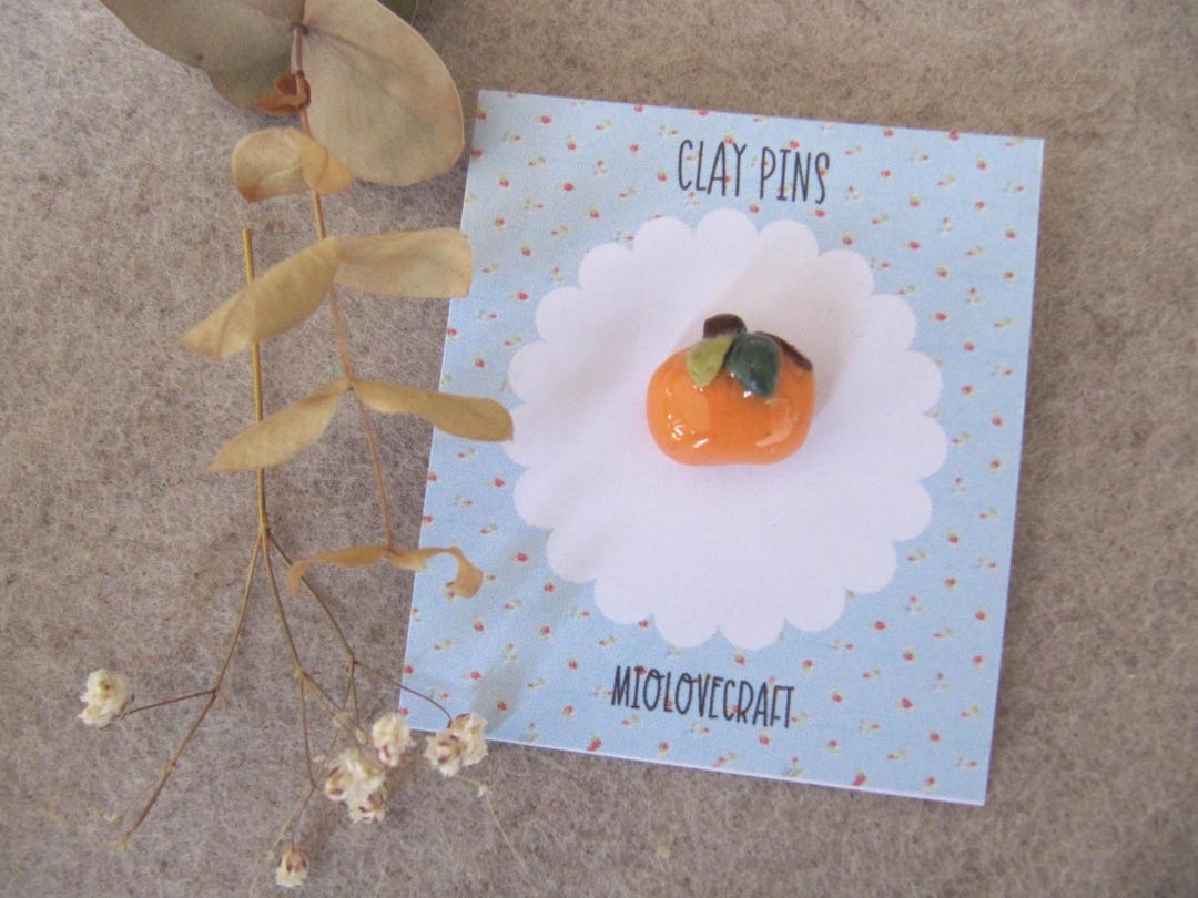 Kürbis Pin, Clay Pins handgemachte , Süße Kürbis Pin, Fimo Pins ...