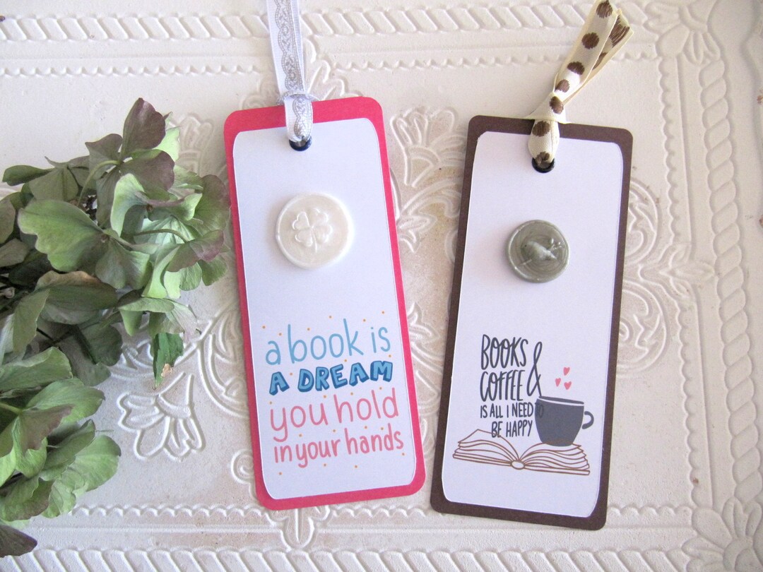 Bookmark With Text, Bookmark With Stamp, Gift Idea, Birthday Present ...