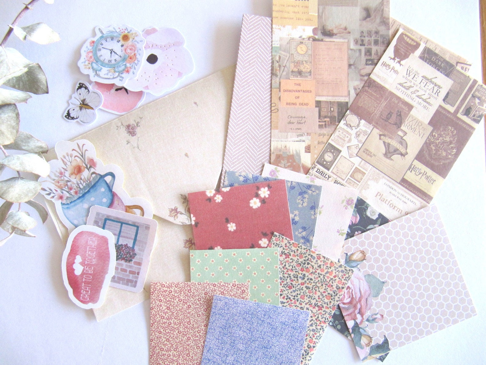 Scrapbooking Set, Journal Paper Set, Paper Romance, Craft Paper, Junk ...