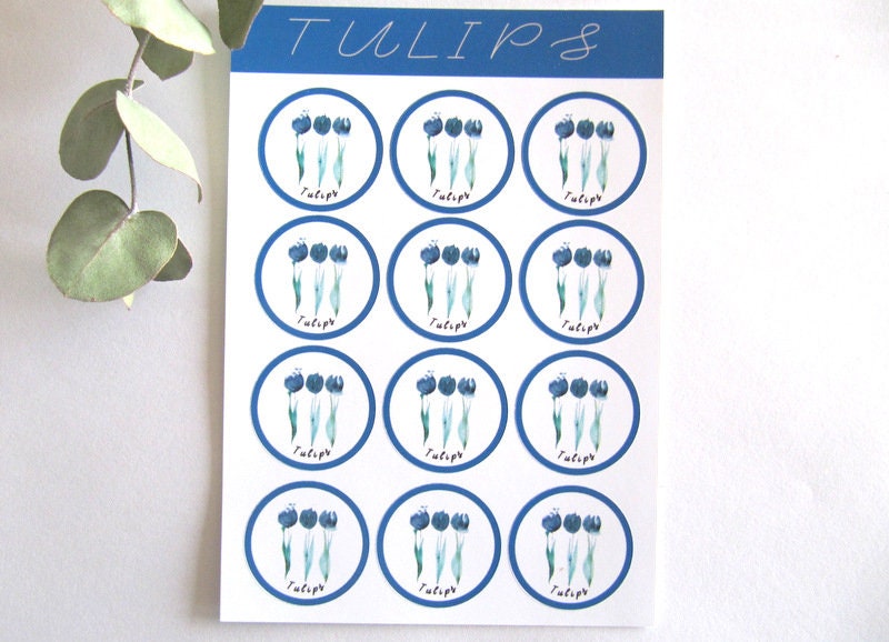 Tulpen Sticker Sheet, Tulpen Aufkleber, Agenda Sticker, Journal ...