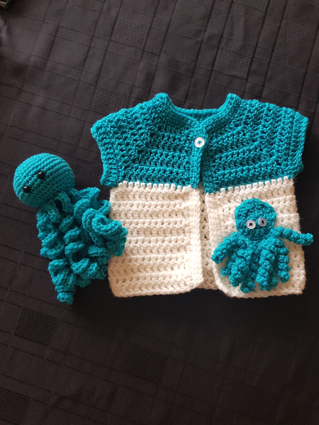 Octopus Cardigan and Teddy - Etsy