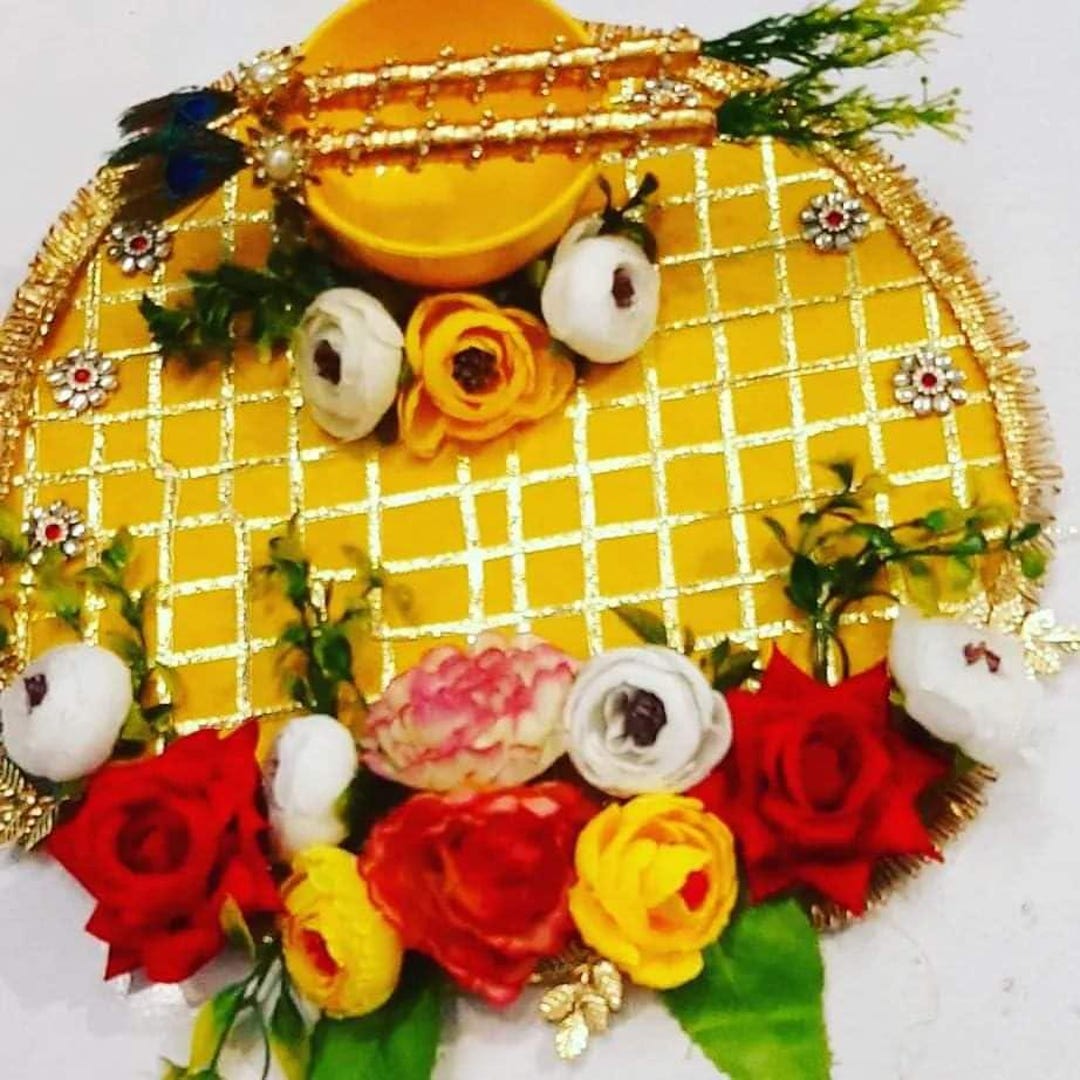 Haldi Mehendi Platter Decorative Platter - Etsy