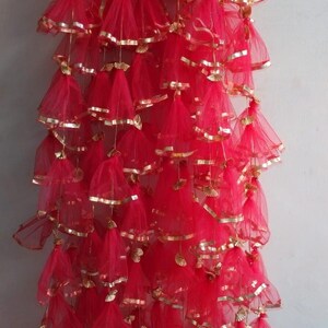 Gota Net Tassel Garlands, Indian Wedding Haldi Mehndi Decor (1 Pack 10 ...