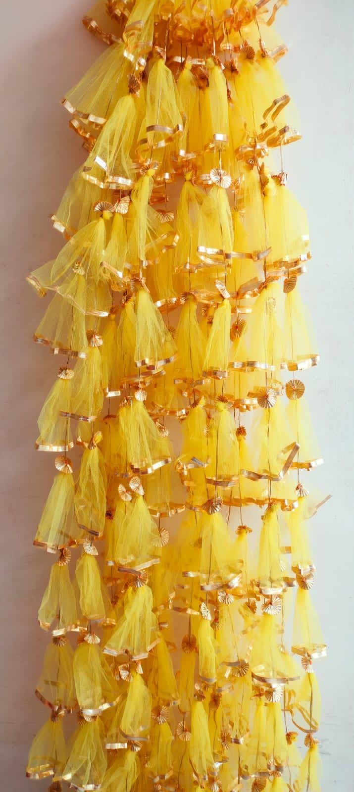 Gota Net Tassel Garlands, Indian Wedding Haldi Mehndi Decor (1 Pack 10 ...
