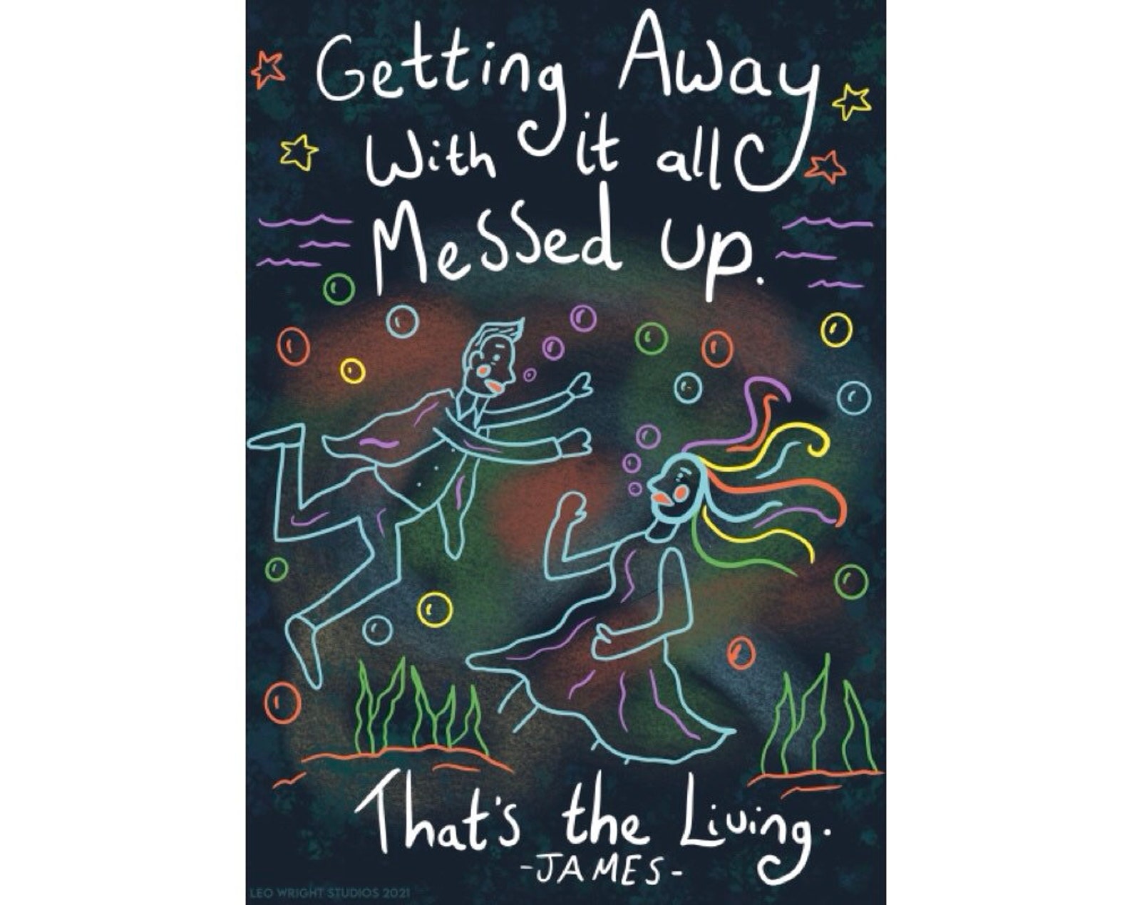 Getting Away With It A4 James Art Print | Etsy