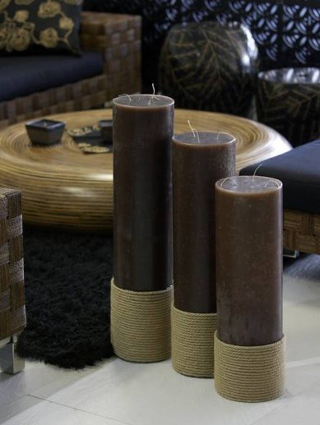 Huge Giant Candles Scented and Decorated With Ropes - Etsy