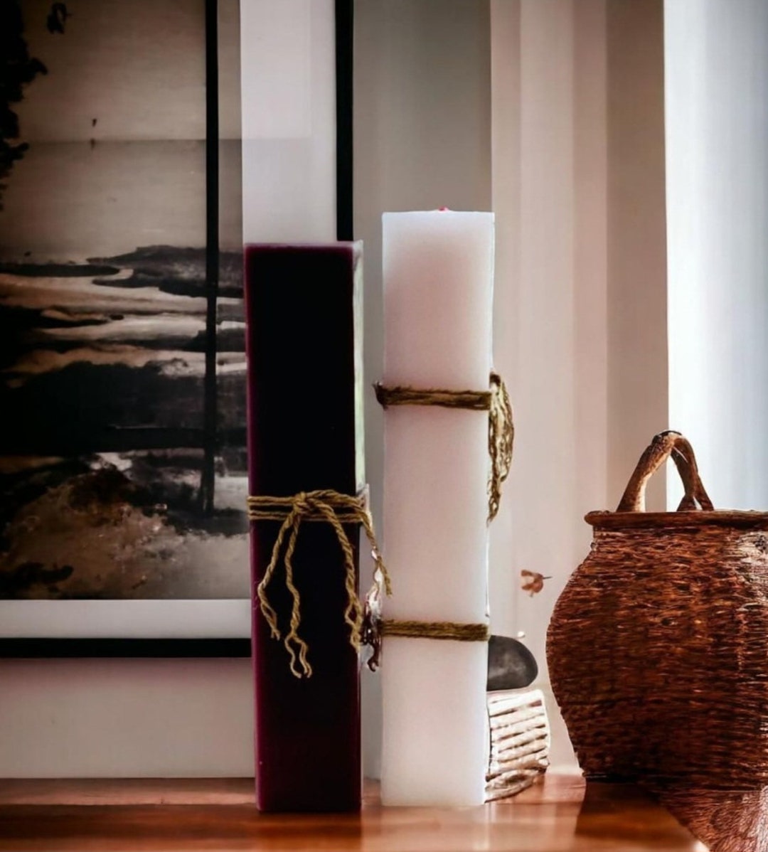 Huge Candle Scented Candle Large Candle Rustic Candle Candle Decor Home ...