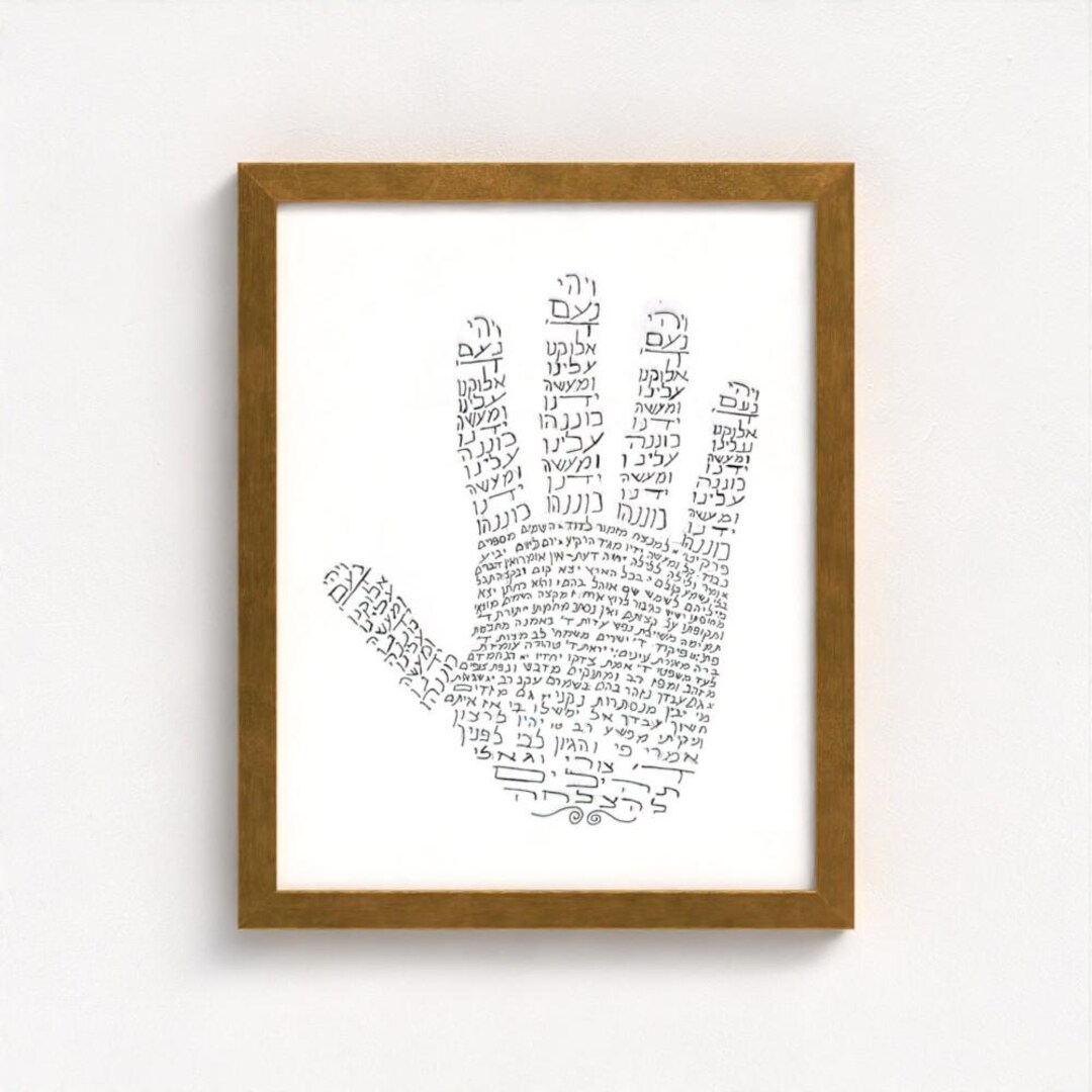 Hamsa Micrography Art – Psalm Design for Success - Etsy