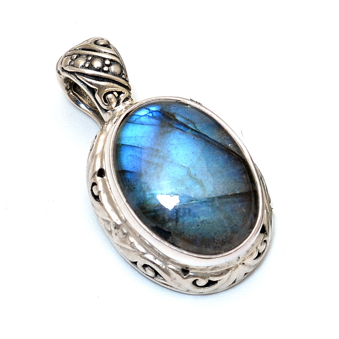 Blue Fire Labradorite Pendant,labradorite Jewelry,labradorite Pendant ...