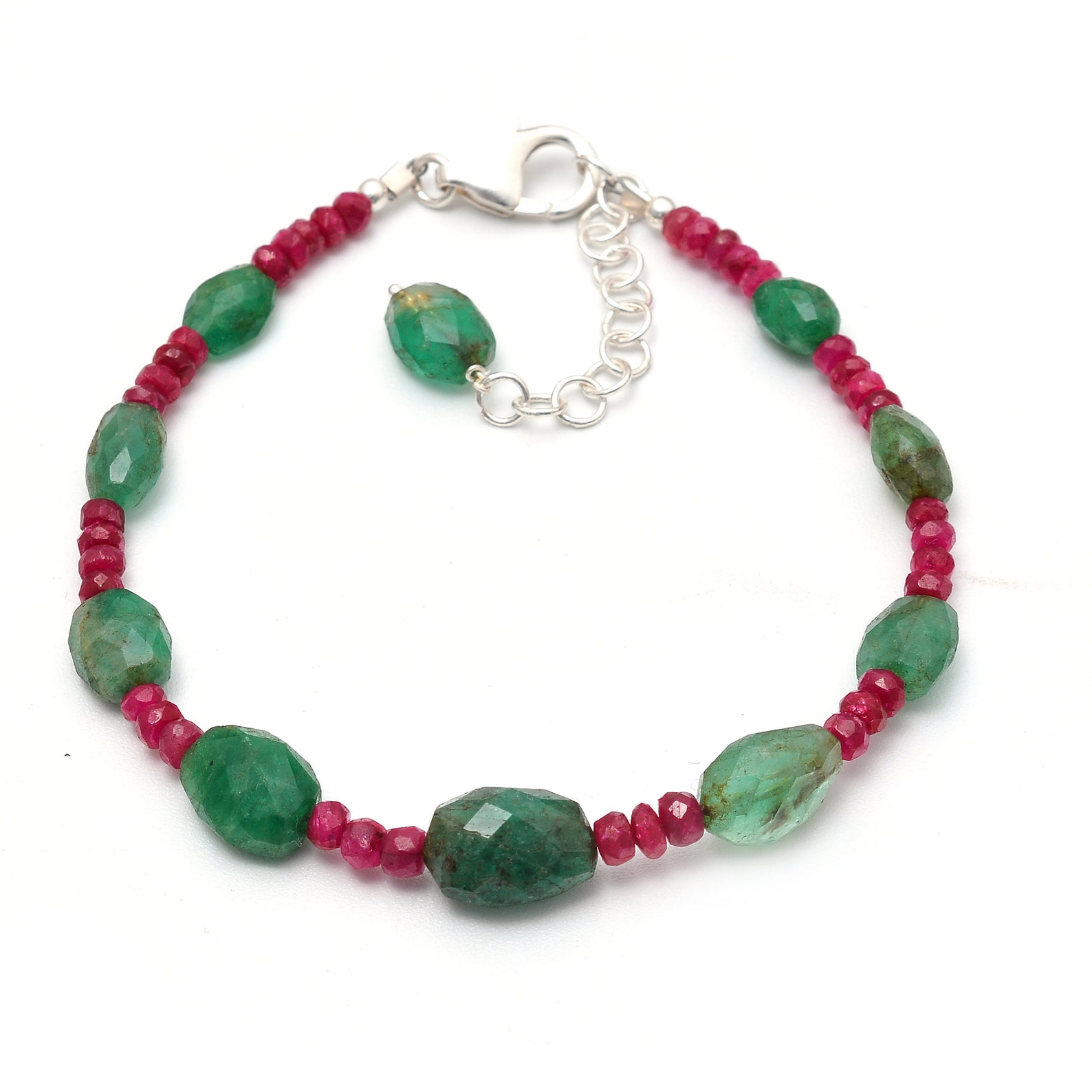 Smaragd Perlen Armband, Smaragd Armband, Smaragd Schmuck, Rubin Perlen ...