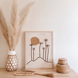 Earth Tones Abstract Beach Printable Coastal Art Boho Beach - Etsy