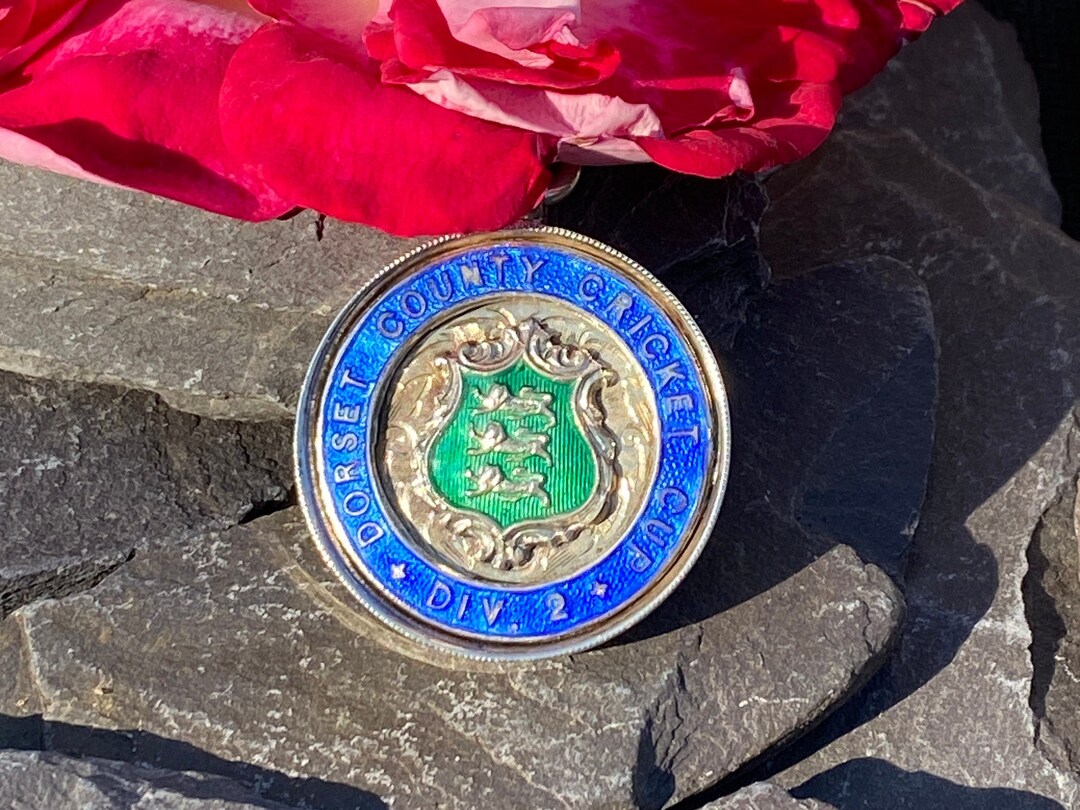 Silver & Enamel Dorset Cricket Medal/pendant. - Etsy