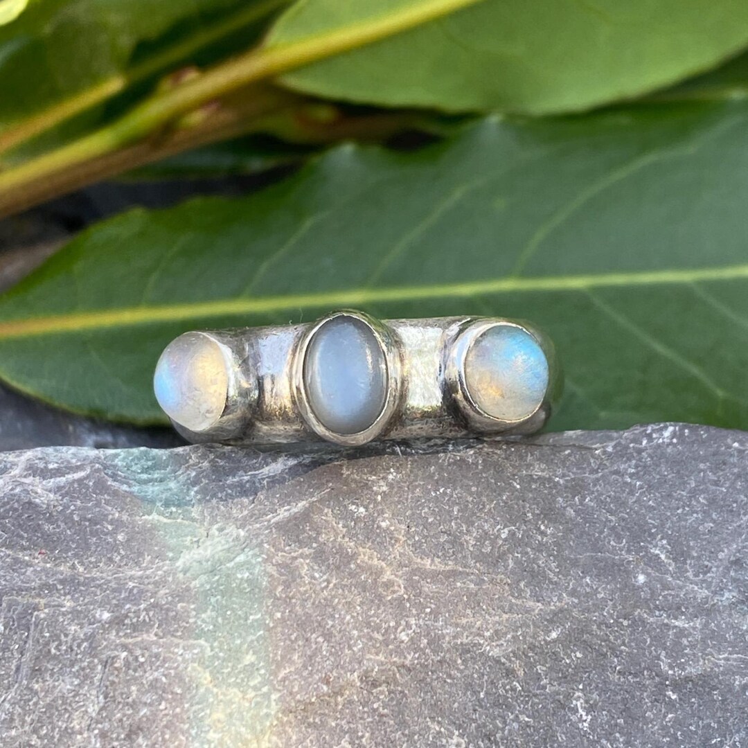 Vintage Sterling Silver Spectrolite Ring - Size 7.5 - Etsy