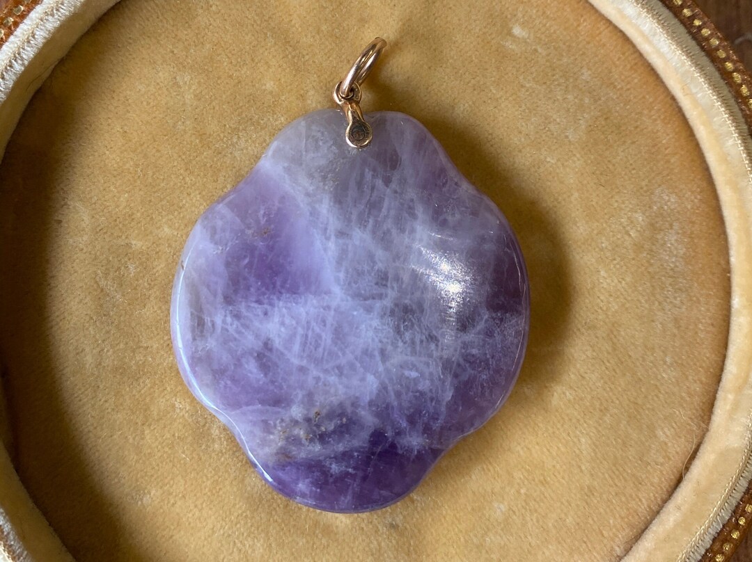 Arts & Crafts Amethyst Cross Pendant. - Etsy