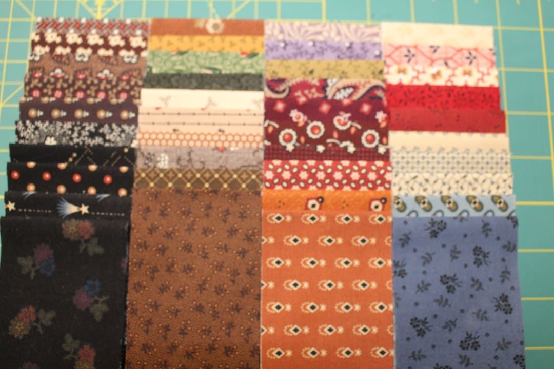 40 Single Jelly Roll CIVIL WAR REPRODUCTION 2.5x44 Strips 100% Cotton ...