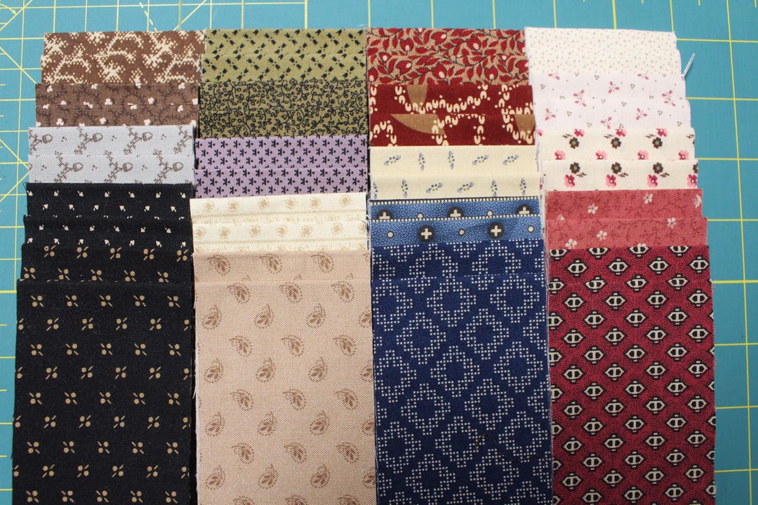 40 Jelly Roll CIVIL WAR 2.5x44" Strips 100% Cotton Quilt Fabric by ...