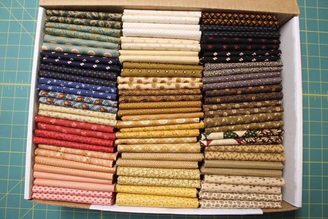 84 Stash Box CIVIL WAR/REPRODUCTION Cotton Fat Quarters 18x22 by ...