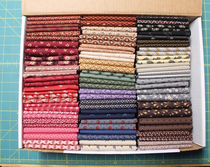 84 Stash Box CIVIL WAR and REPRODUCTION Cotton Fat Quarters (18x22") by ...