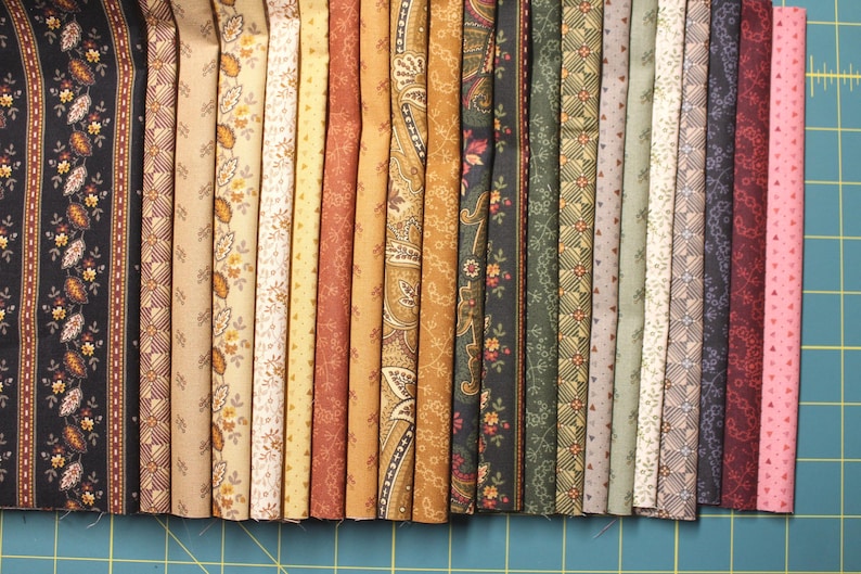 21 EDISON Reproduction Quilt Fabric Fat Quarters (18x22") by Kathy Hall ...