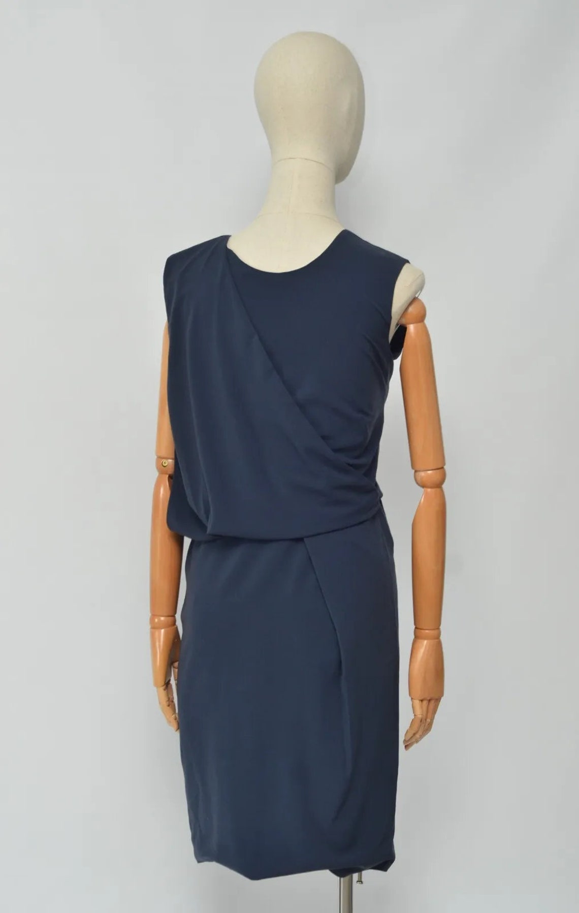 GUCCI Luxury Women's Navy Blue Midi Dress Size 42 Made in Italy - Etsy