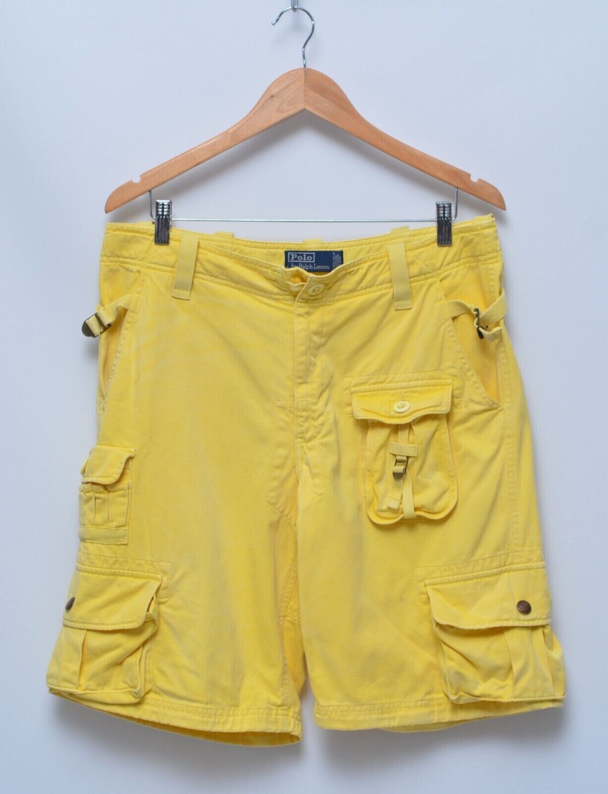Ralph Lauren Men's Yellow Cargo Shorts Size 33 Made in Dominican ...
