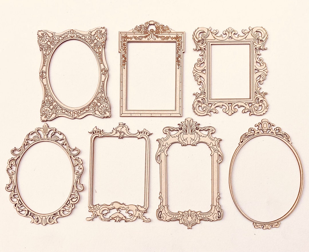 Buy Vintage Mini Frames Collection. Laser Cut Ornaments for Beautiful ...