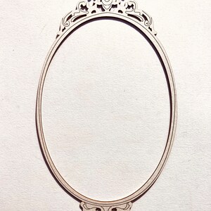 Vintage Cutout Round Frames Set. Two Antique Style Chipboard Oval ...