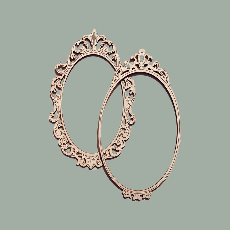 Vintage Cutout Round Frames Set. Two Antique Style Chipboard - Etsy