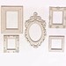 Cutout Frame Set. 5 Stylish Laser Cut Frames. Ornate Frames. Decorative ...