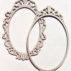 Vintage Cutout Round Frames Set. Two Antique Style Chipboard - Etsy
