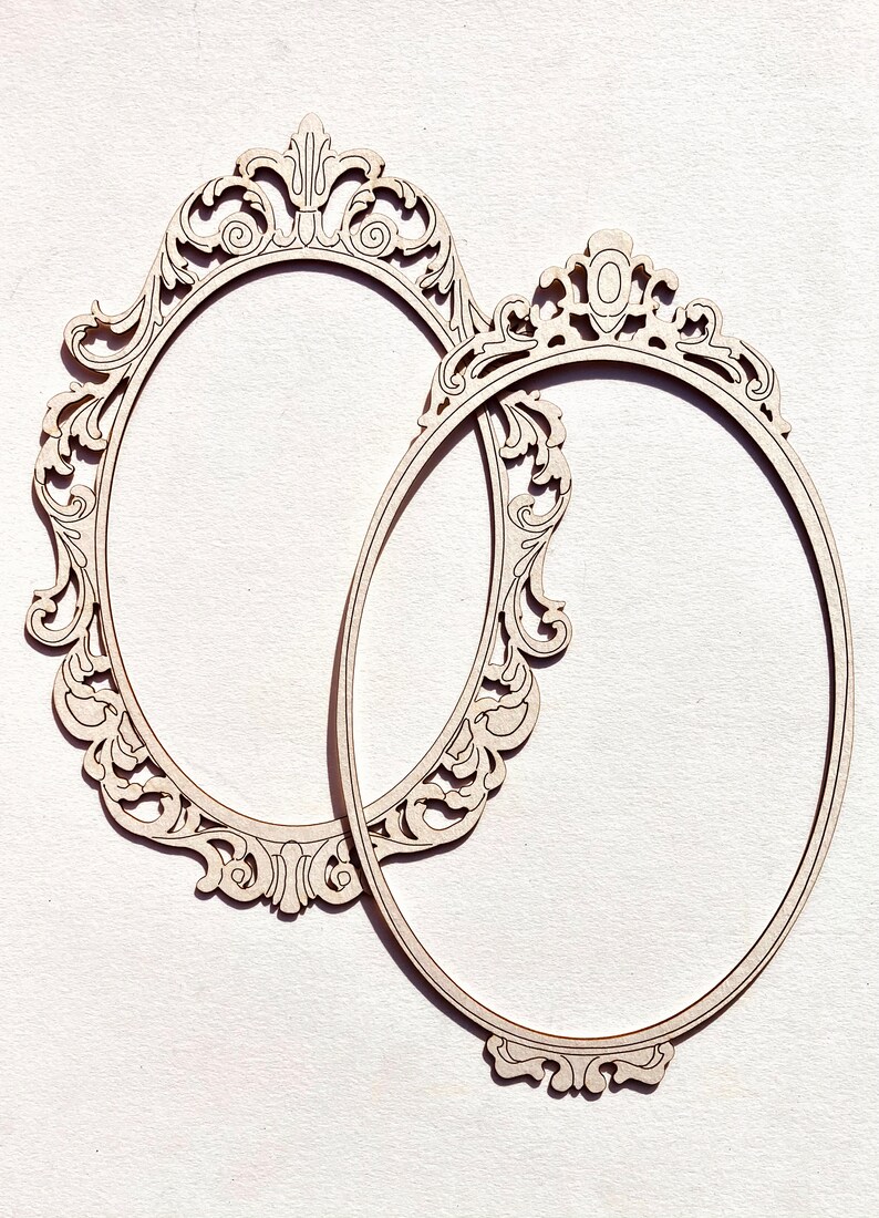 Vintage Cutout Round Frames Set. Two Antique Style Chipboard - Etsy