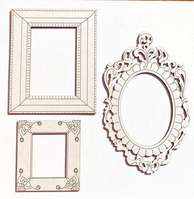 Cutout Frame Set. 5 Stylish Laser Cut Frames. Ornate Frames. - Etsy