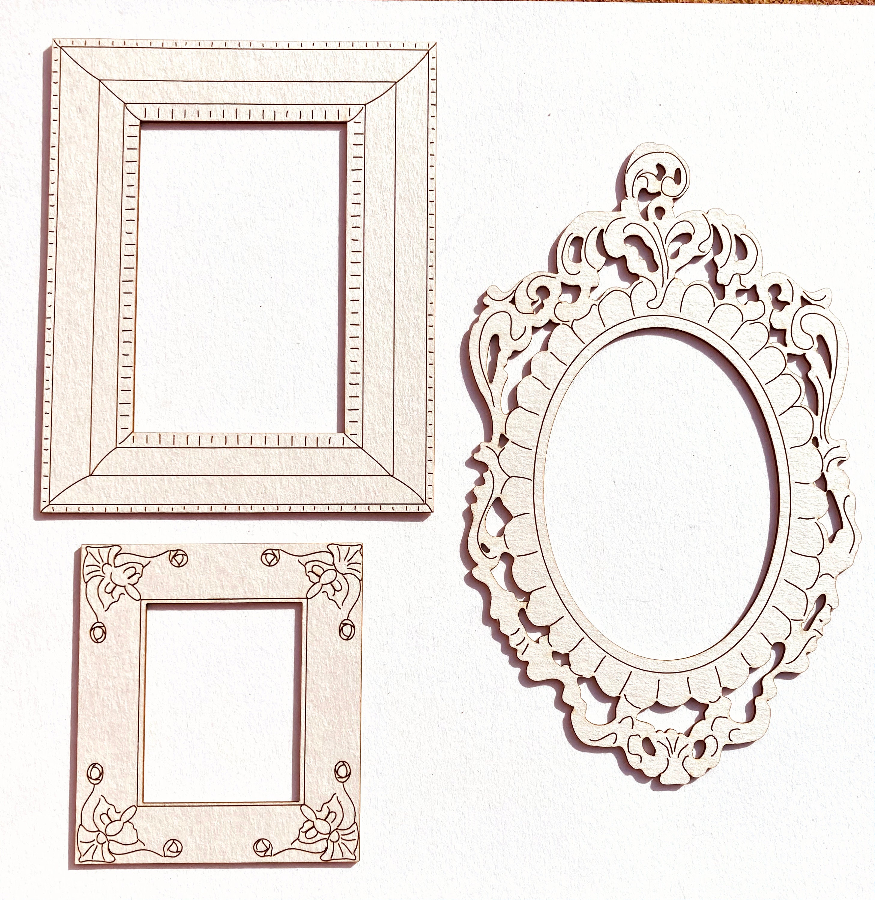 Cutout Frame Set. 5 Stylish Laser Cut Frames. Ornate Frames. - Etsy