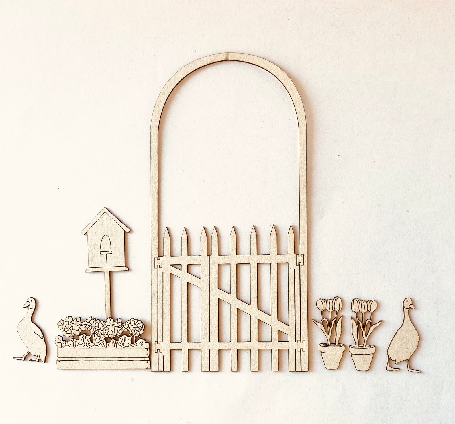 Garden Gate Laser Cut Shape. Forged Garden Gate Mixed Media - Etsy