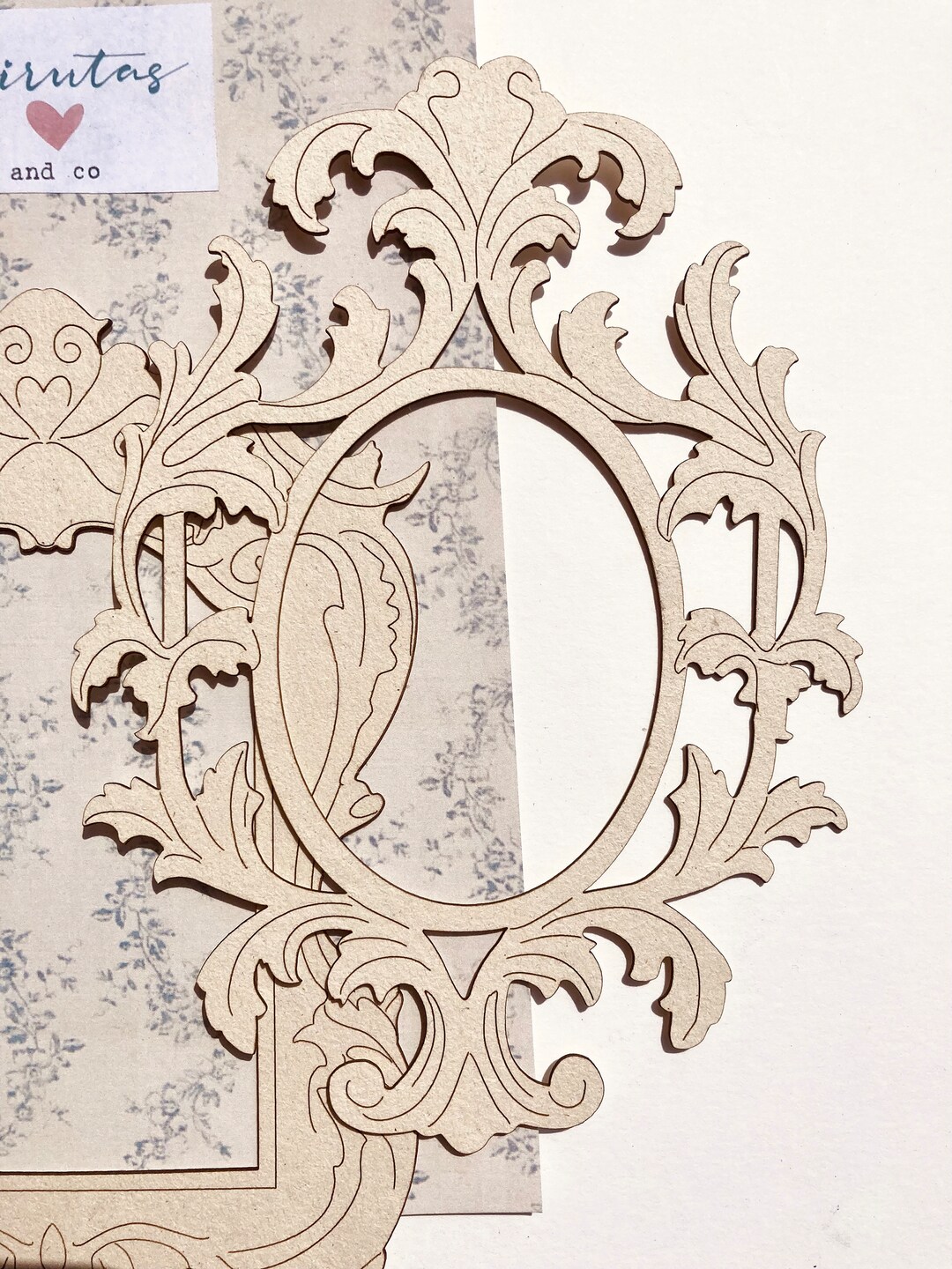 Vintage Frame Set Cut Outs. Shabby Chic Laser Cut Rigid Cardboard ...