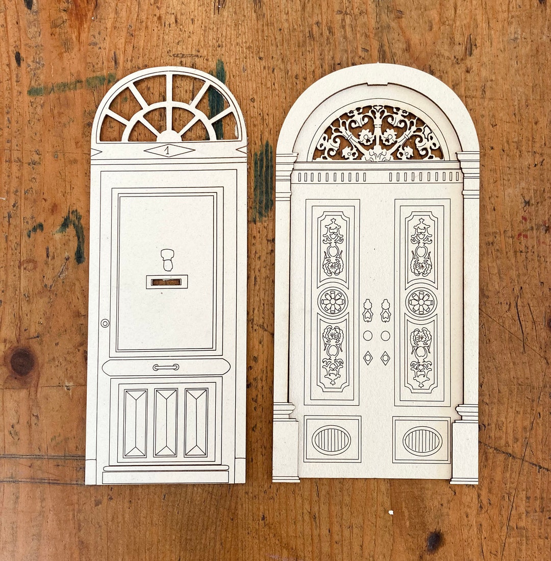 Laser Cut Antique Doors Set. Vintage Doors for Mixed Media, Junk ...