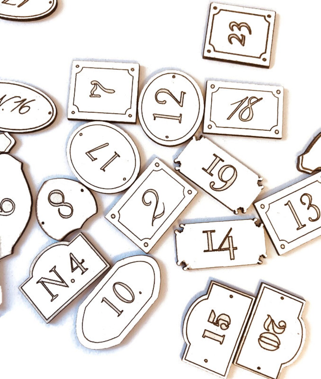 Advent Calendar Numbers 2 Sets. Unfinished Laser Cut Christmas - Etsy