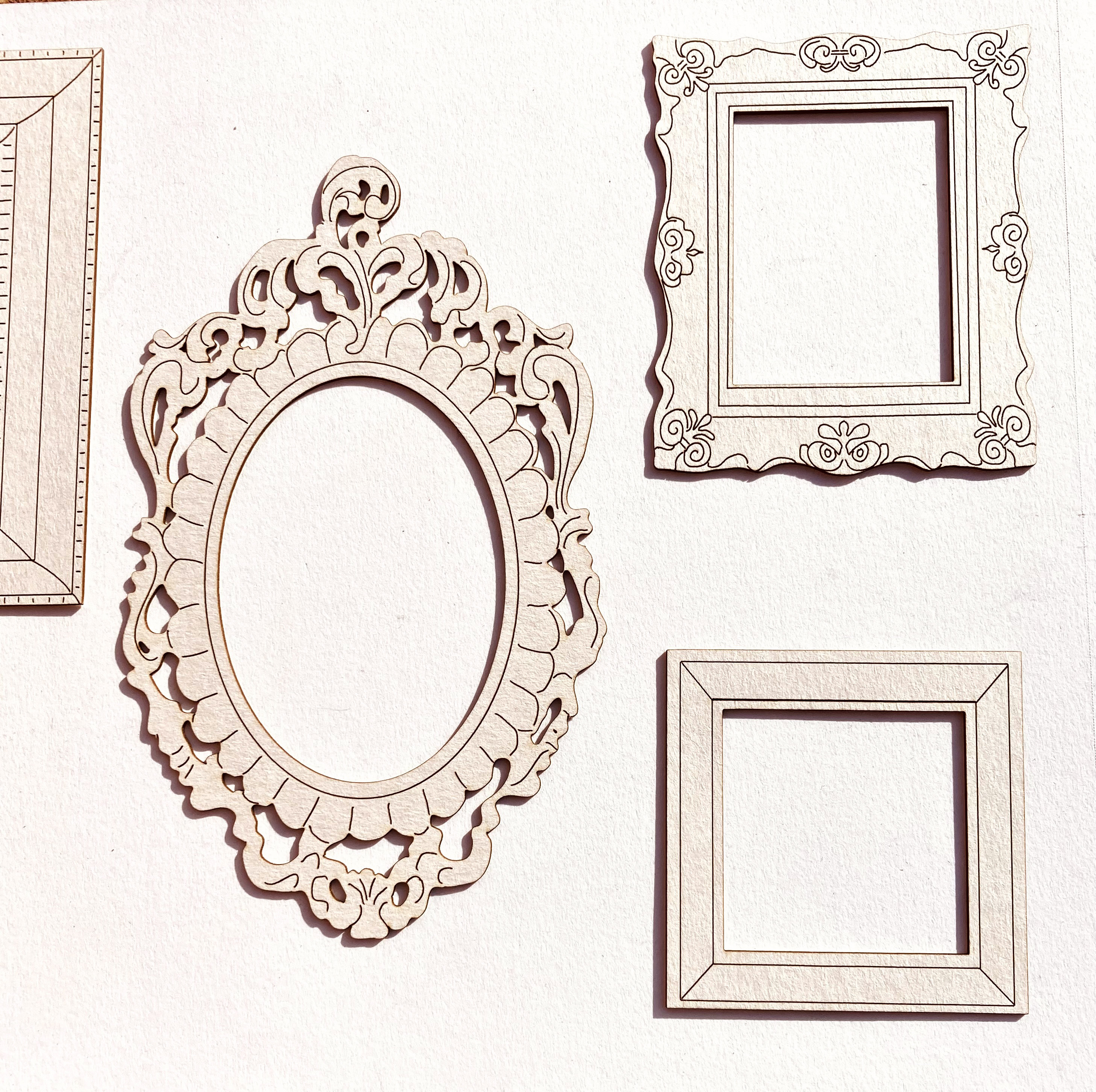 Cutout Frame Set. 5 Stylish Laser Cut Frames. Ornate Frames. - Etsy